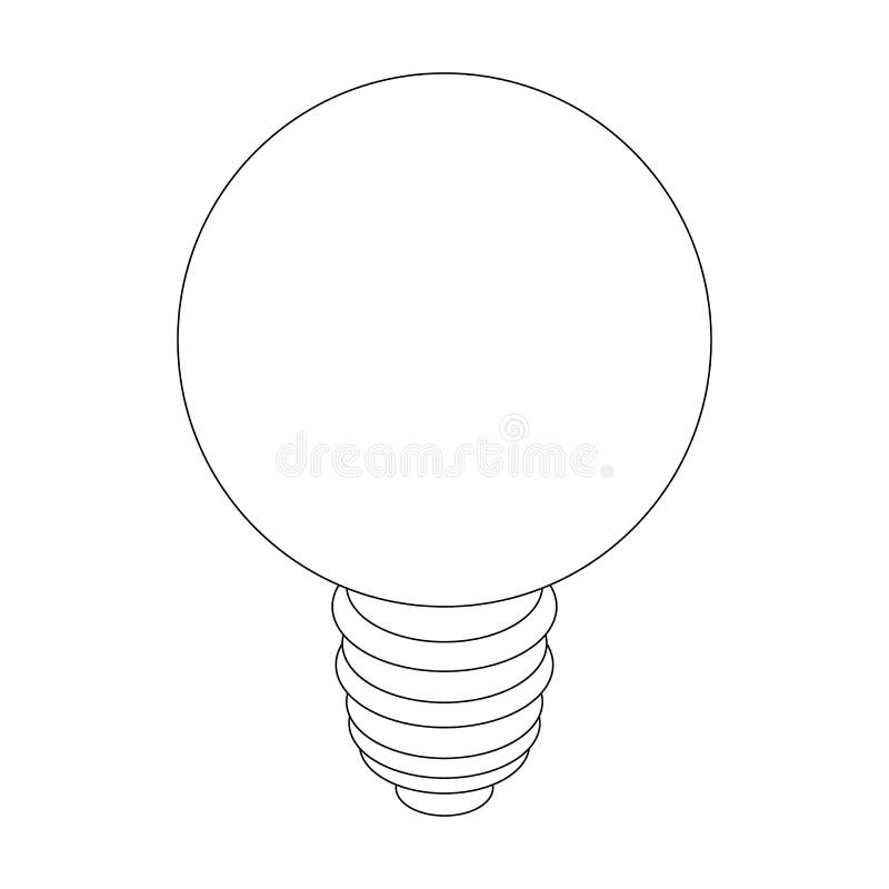 Light Bulb Icon, Isometric 3d Style Stock Vector - Illustration of ...
