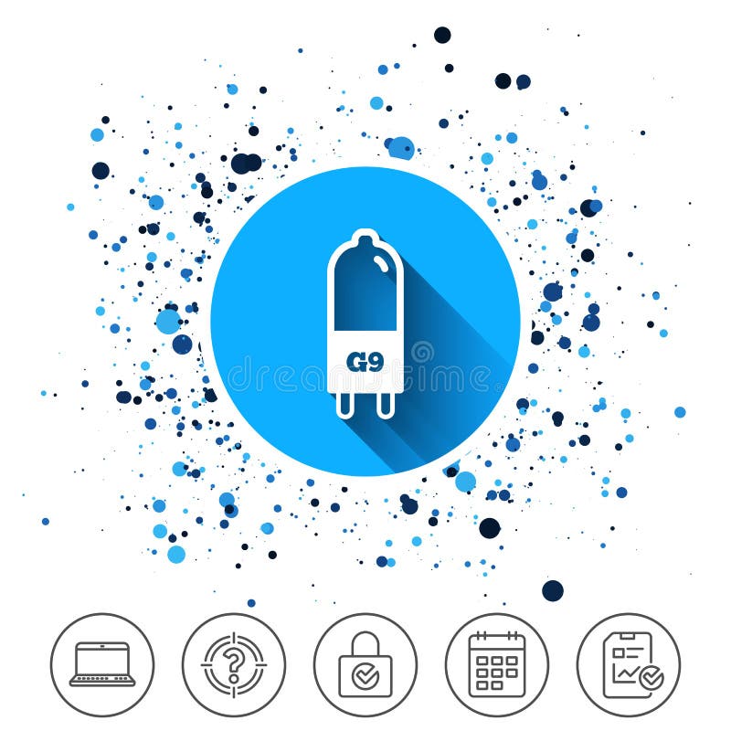 Light Bulb Icon. Lamp G9 Socket Symbol Stock Vector - Illustration of ...