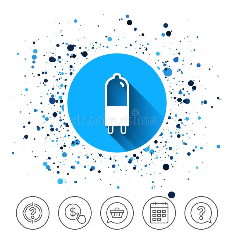 Light Bulb Icon. Lamp G9 Socket Symbol Stock Vector - Illustration of ...