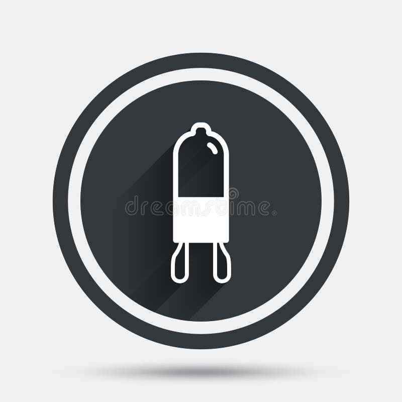 Light Bulb Icon. Lamp G9 Socket Symbol Stock Vector - Illustration of ...