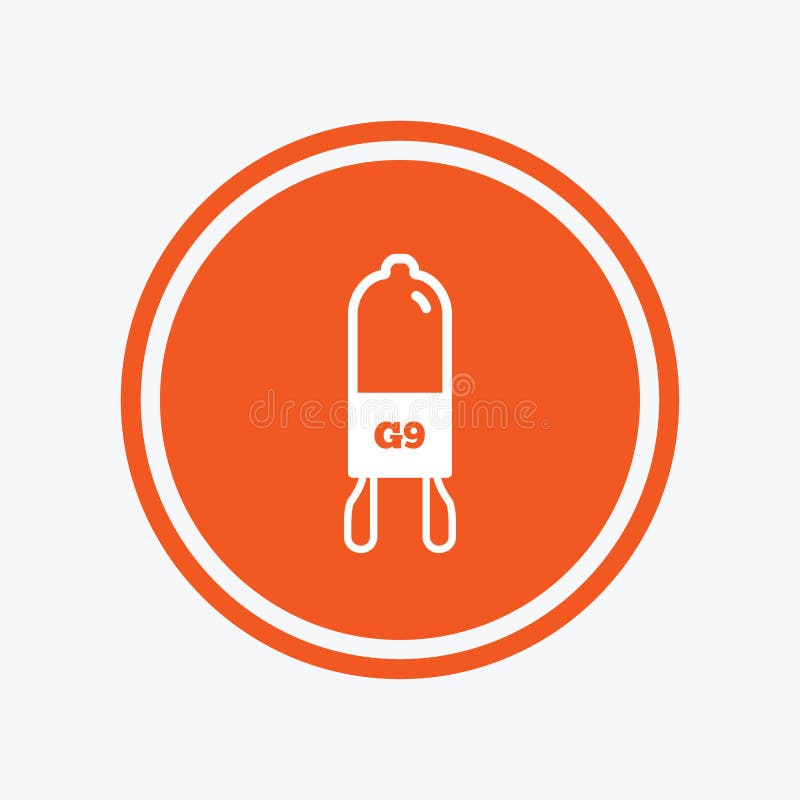 Light Bulb Icon. Lamp G9 Socket Symbol Stock Vector - Illustration of ...