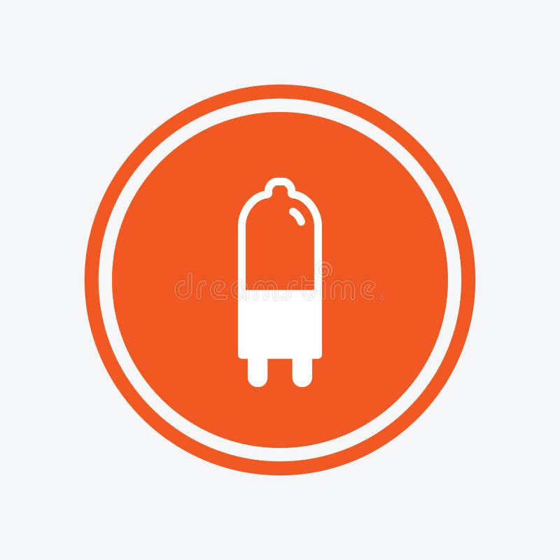 Light Bulb Icon. Lamp G9 Socket Symbol Stock Vector - Illustration of ...