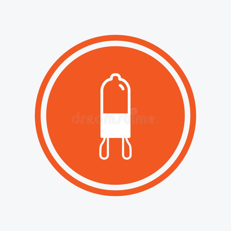 Light Bulb Icon. Lamp G9 Socket Symbol Stock Vector - Illustration of ...