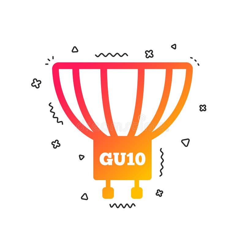 Light Bulb Icon. Lamp GU10 Socket Symbol. Vector Stock Vector ...