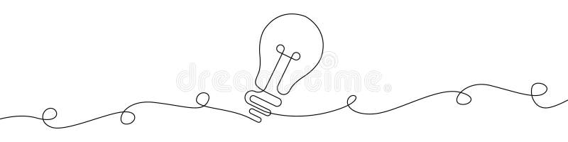 Light Bulb Icon Line Continuous Drawing Vector. One Line Bulb Icon ...