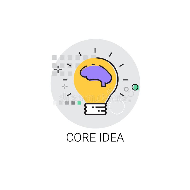 Light Bulb Icon New Creative Core Idea Business Concept Stock Vector ...
