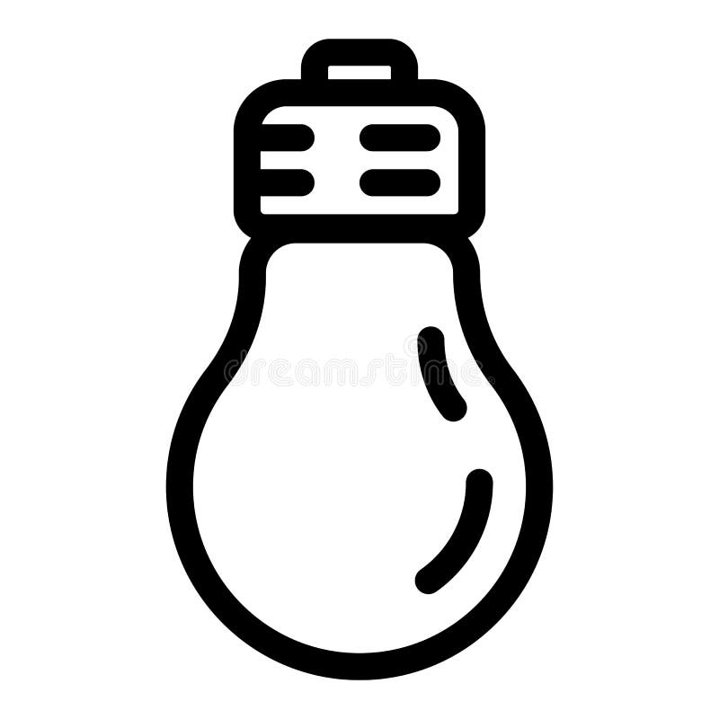 Light Bulb Icon, Outline Style Stock Vector - Illustration of icon ...