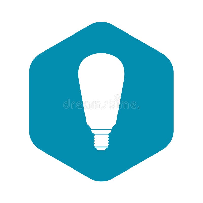 Light Bulb Icon, Simple Style Stock Vector - Illustration of electrical ...