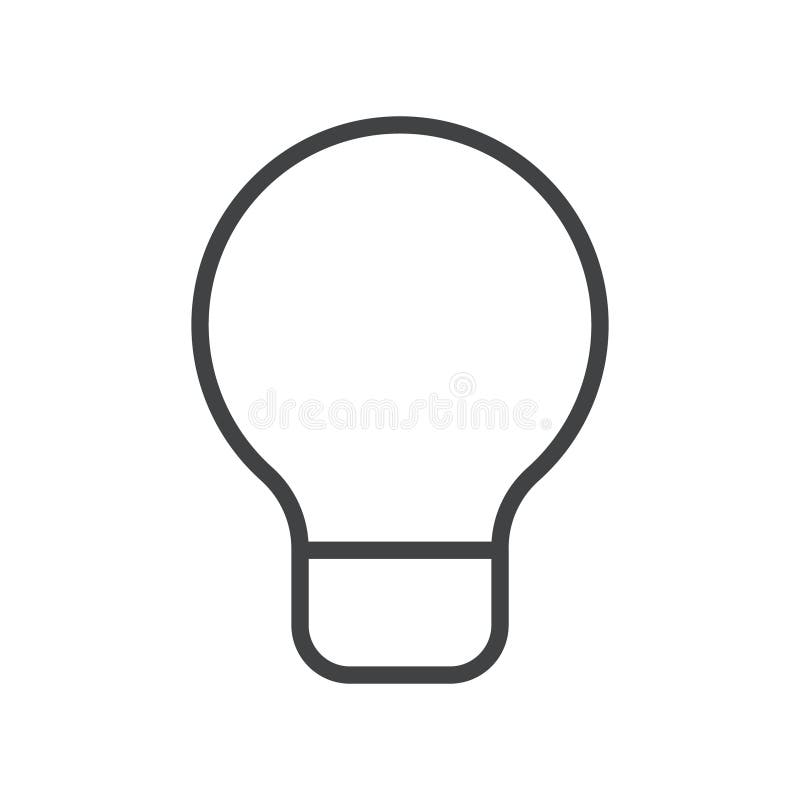 Light Bulb Icon Symbolizing Idea or Innovation Stock Vector ...