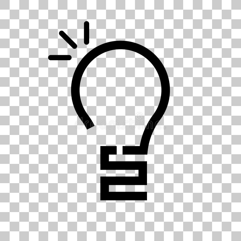 A Light Bulb Icon with a Unique Design. Vector with Transparent ...