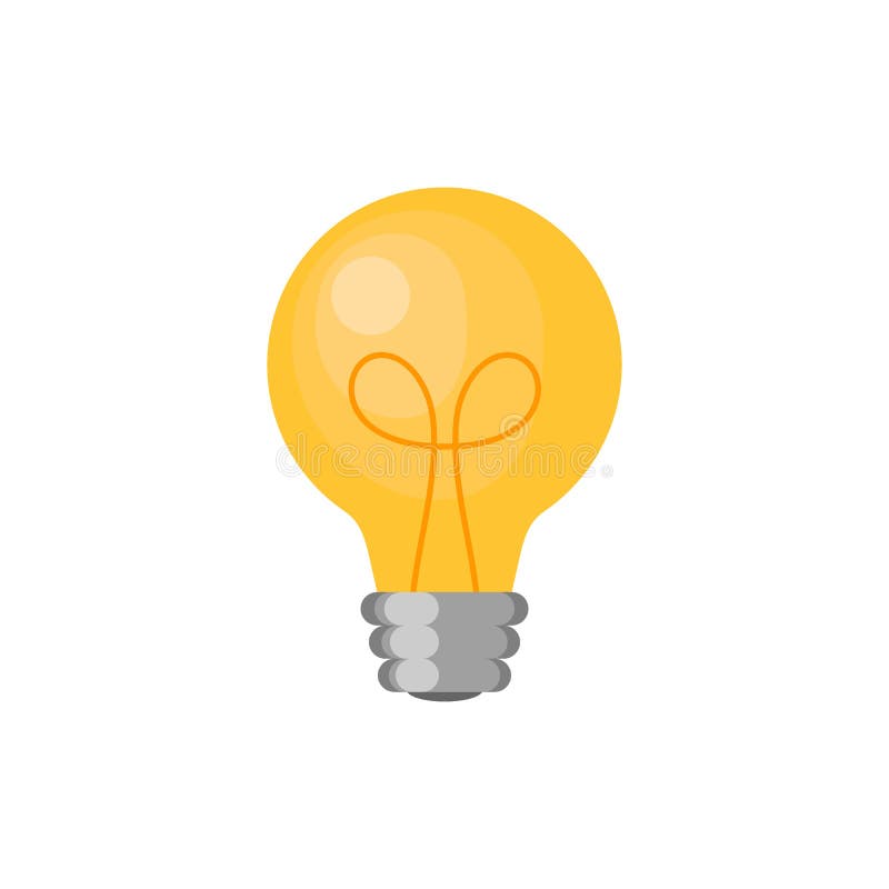 Light Bulb Icon Vecto Rillustration. Ideas and Creative Thinking Symbol ...