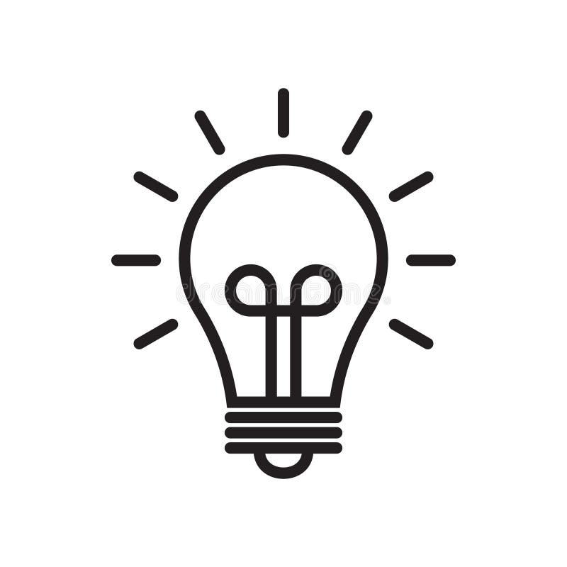 The Light Bulb Icon Vector, Full of Ideas and Creative Thinking ...