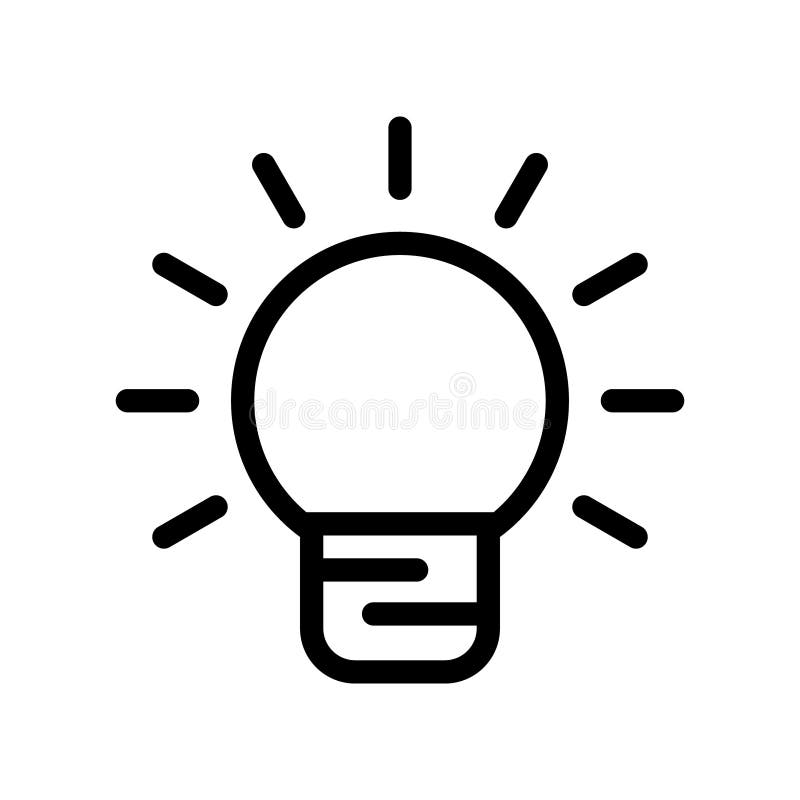 The Light Bulb Icon Vector, Full of Ideas and Creative Thinking ...