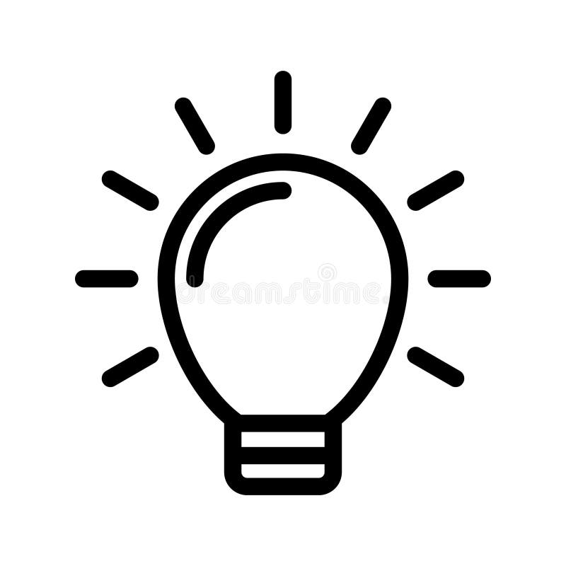 The Light Bulb Icon Vector, Full of Ideas and Creative Thinking ...