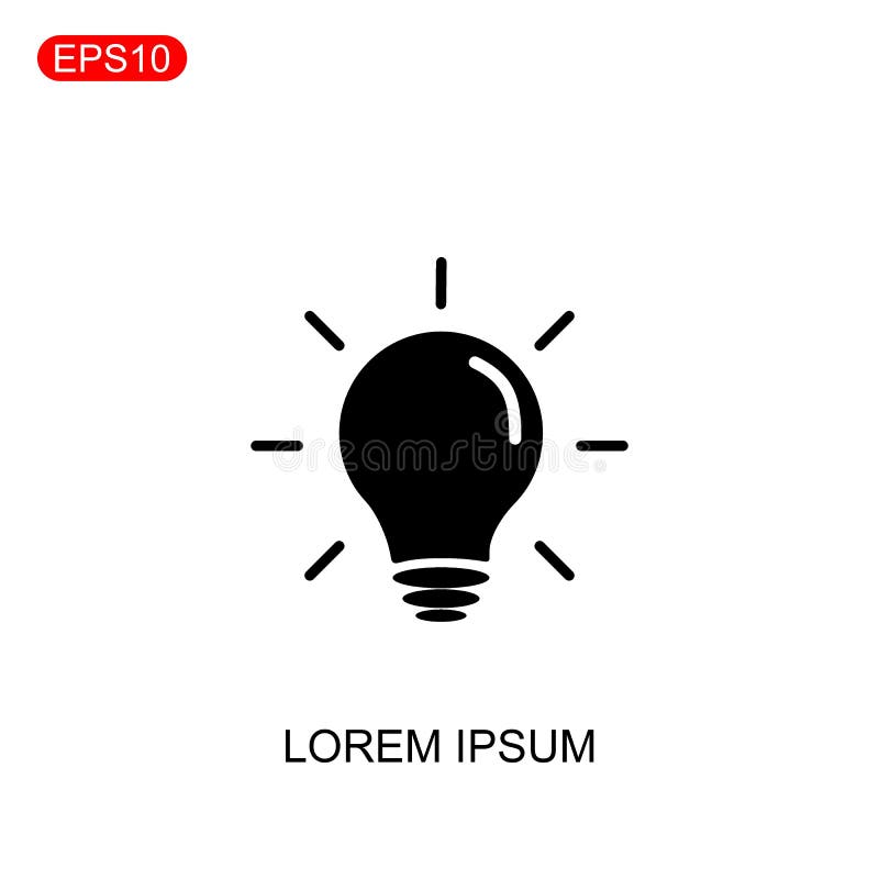 Light Bulb Icon Vector. Light Bulb Vector Stock Vector - Illustration ...