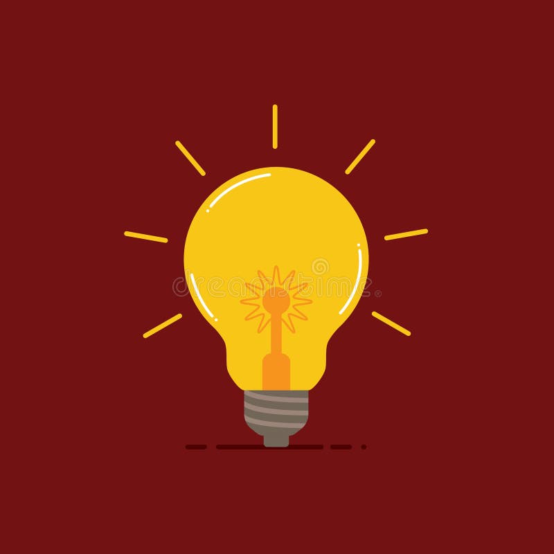 Light Bulb Icon. Vector Illustration Decorative Design Stock Vector ...