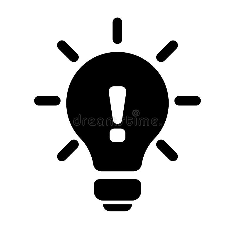 Light Bulb Icon Black White Stock Illustrations – 26,841 Light Bulb ...