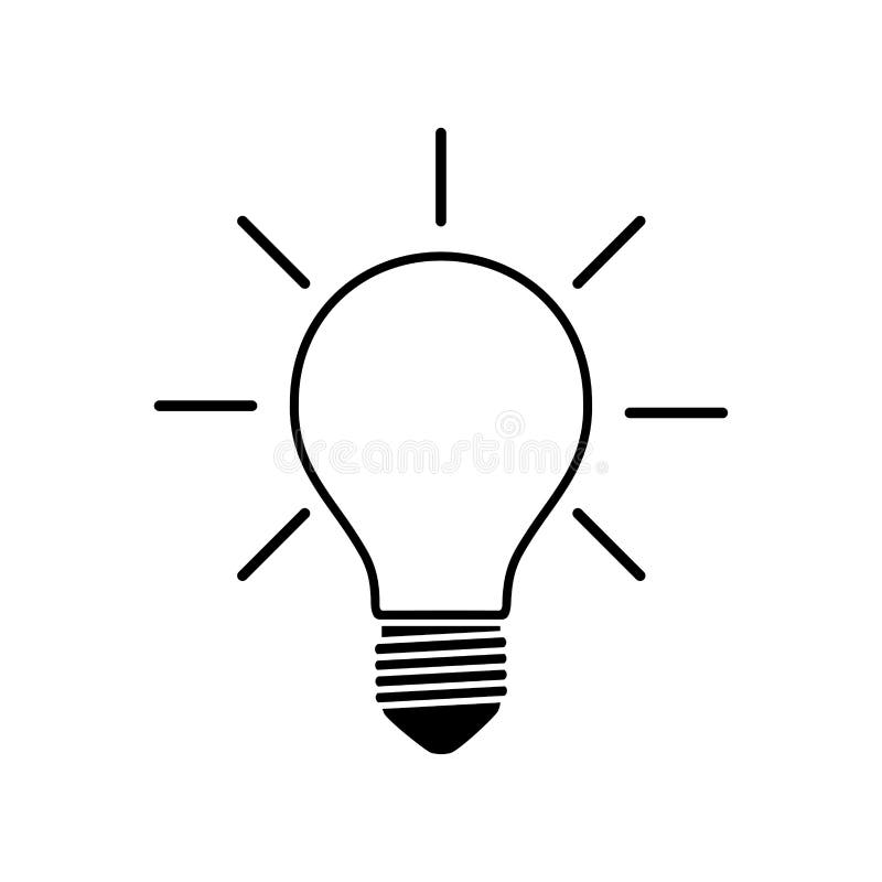 Light bulb icon. Vector. stock illustration. Illustration of halogen ...