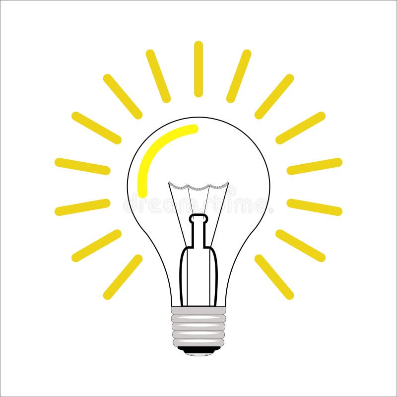 Light Bulb Icon Vector. Light Bulb Sign. Idea, Solution Stock Vector ...