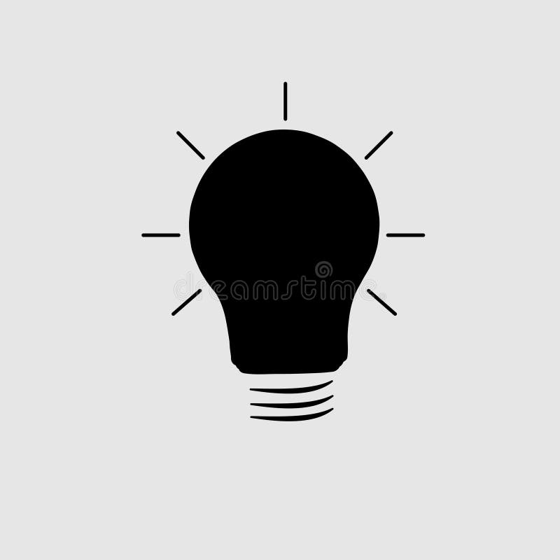 Light Bulb Icon Vector. Light Bulb Vector Design Stock Illustration ...