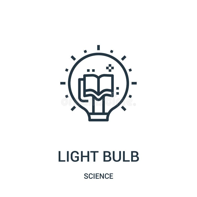 Light Bulb Icon Vector from Science Collection. Thin Line Light Bulb ...