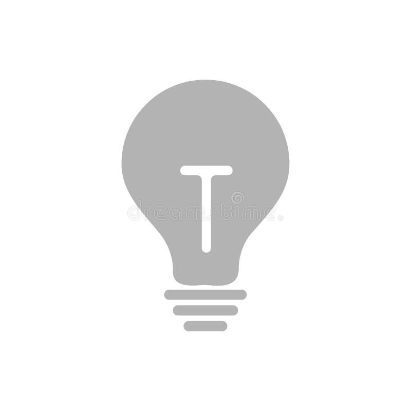 Light Bulb Icon on a White Background, Vector Illustration Stock Vector ...