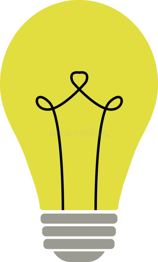 Light Bulb Icon Yellow, Electric Bulb Lamp, Thinking Symbol, Solution ...