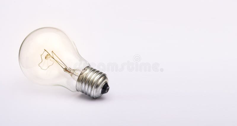Light Bulb Idea Concept on White Banner Template Stock Photo - Image of ...