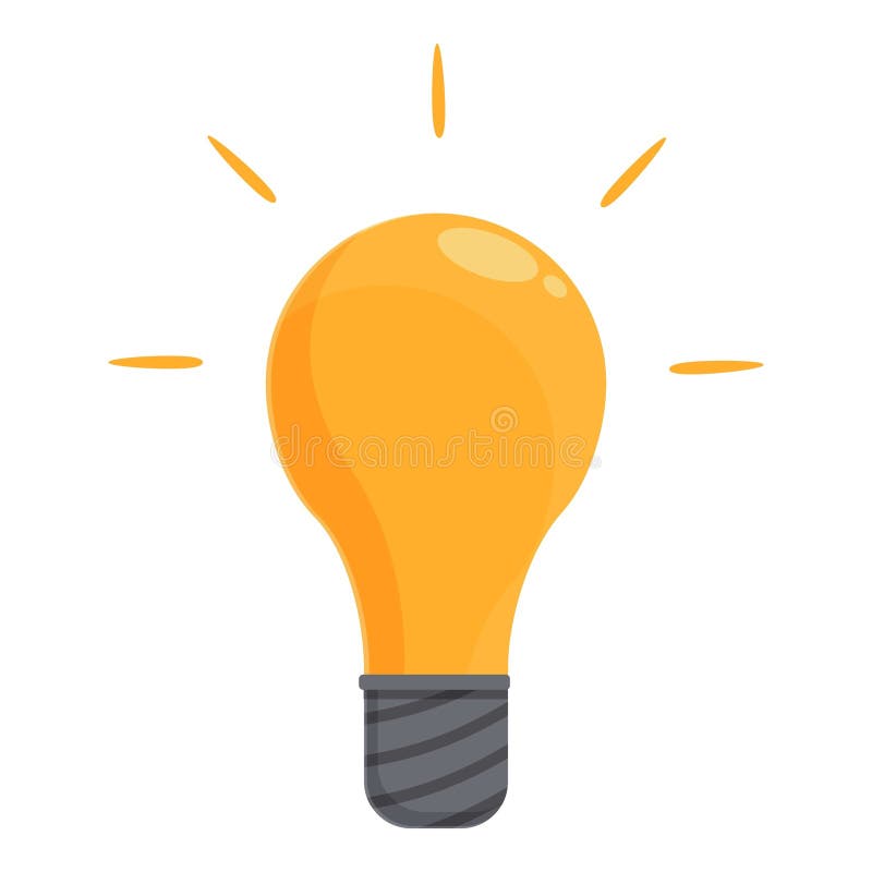 Light Bulb Idea Icon Cartoon Vector. Goal Mindset Stock Vector ...