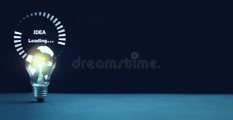 Light bulb. Idea loading stock photo. Image of invention - 141445368