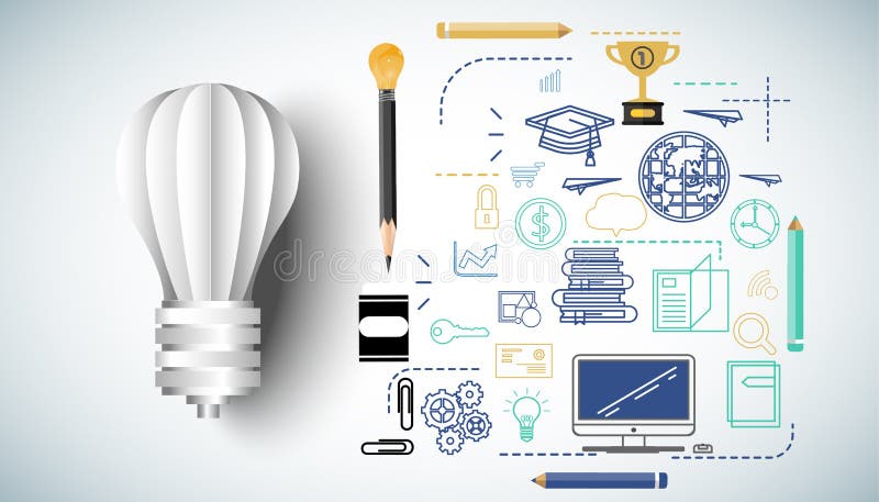 Light Bulb Idea. Plan Think Analyze Creative Startup Business Stock ...