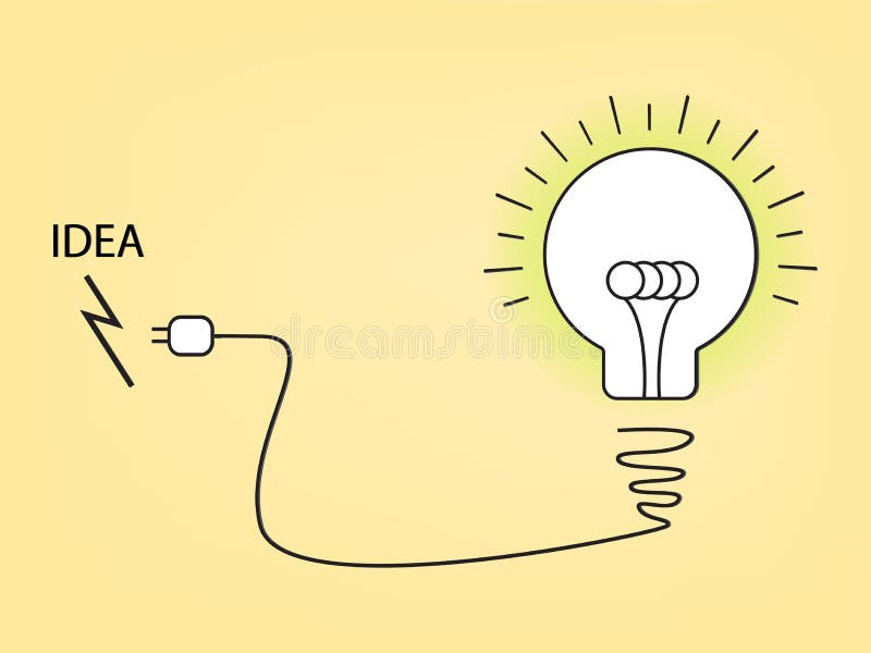 Light bulb idea stock vector. Illustration of brainstorming - 148691928