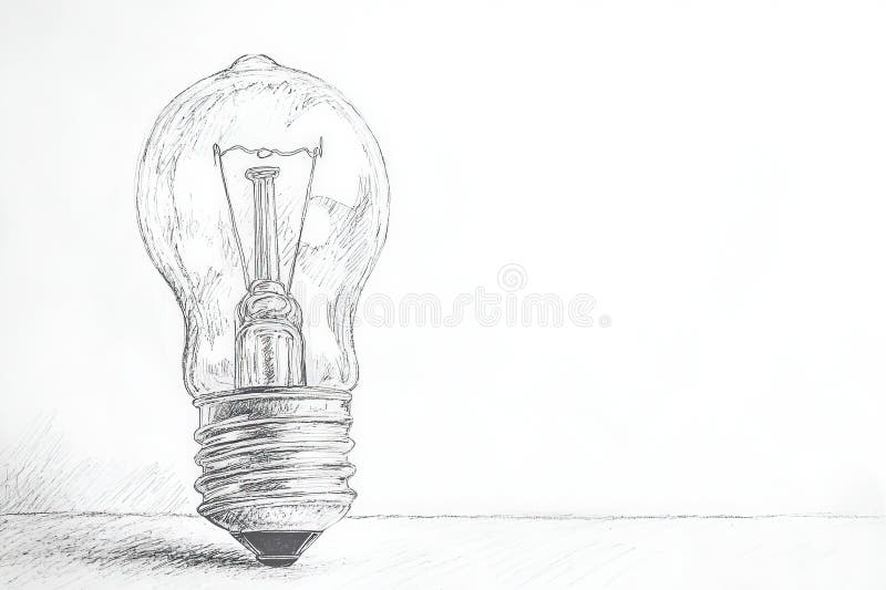 Light Bulb Idea Sketch: a Creative Depiction of a Light Bulb ...