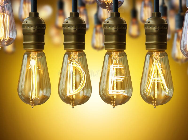 Light bulb idea stock illustration. Illustration of black - 58279795