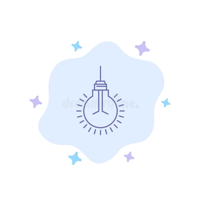 Light, Bulb, Idea, Tips, Suggestion Blue Icon on Abstract Cloud ...