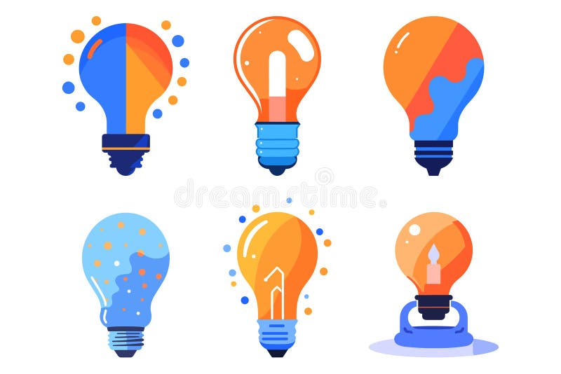 Light Bulb in Trending Color Palette with Generative AI Stock ...