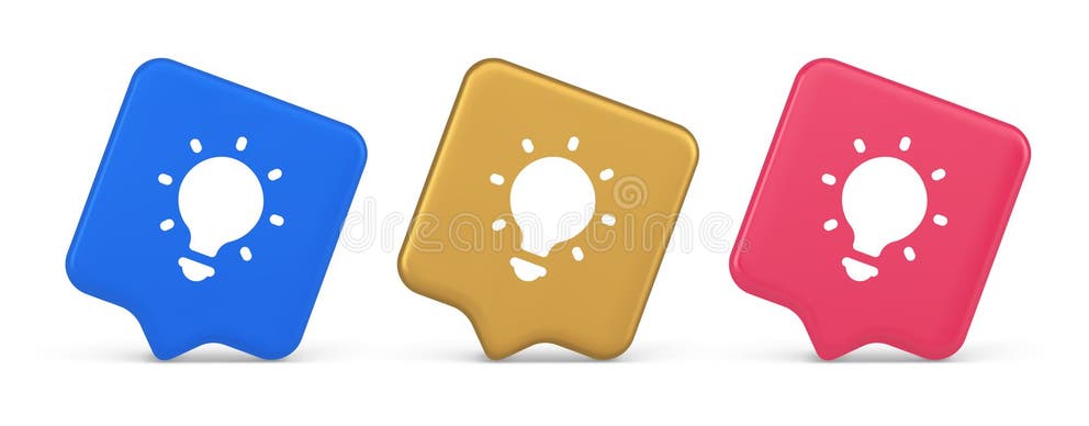 Light Bulb Illuminated Innovation Idea Button Brainstorming Creative ...