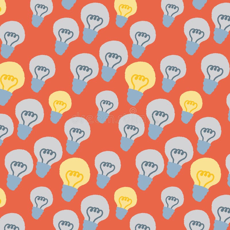 Light Bulb Illustration Bright Ideas Pattern Stock Vector ...