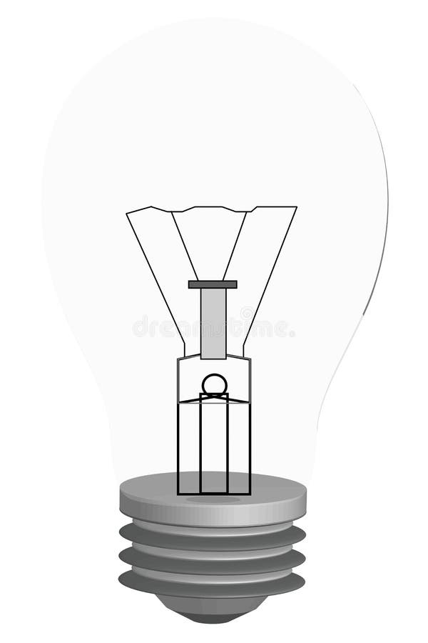 Light Bulb - illustration stock illustration. Illustration of shiny ...