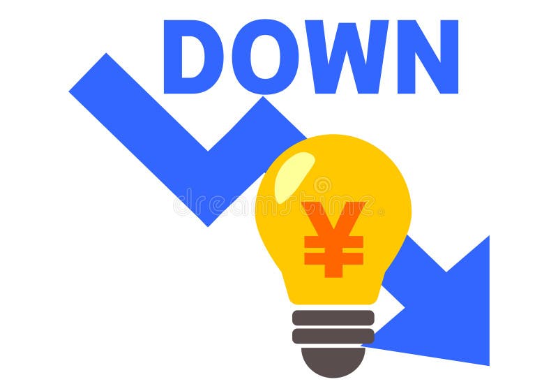 Light Bulb Illustration Regarding Electricity Bill Increase Decrease Stock Vector - Illustration ...