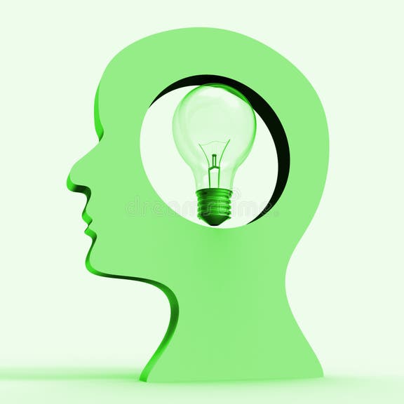 Light Bulb Indicates Think about it and Considering Stock Illustration ...