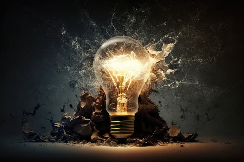 Light Bulb Innovations and Original Thought Processes Stock ...