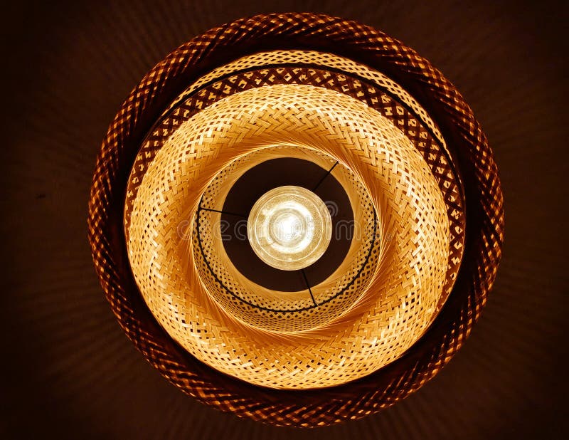 Light Bulb Inside of a Lamp on the Ceiling. Stock Photo - Image of ...