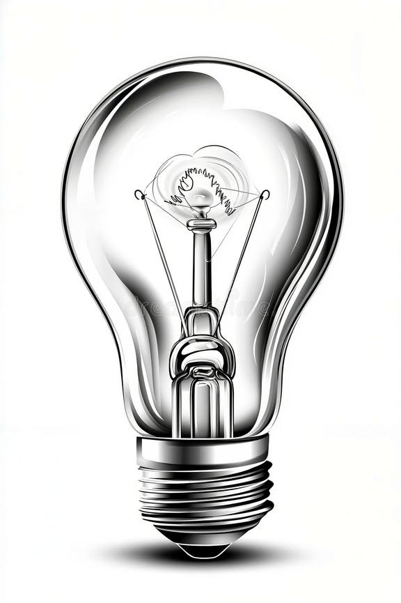 A Light Bulb with a Light Bulb Inside of it Stock Illustration ...