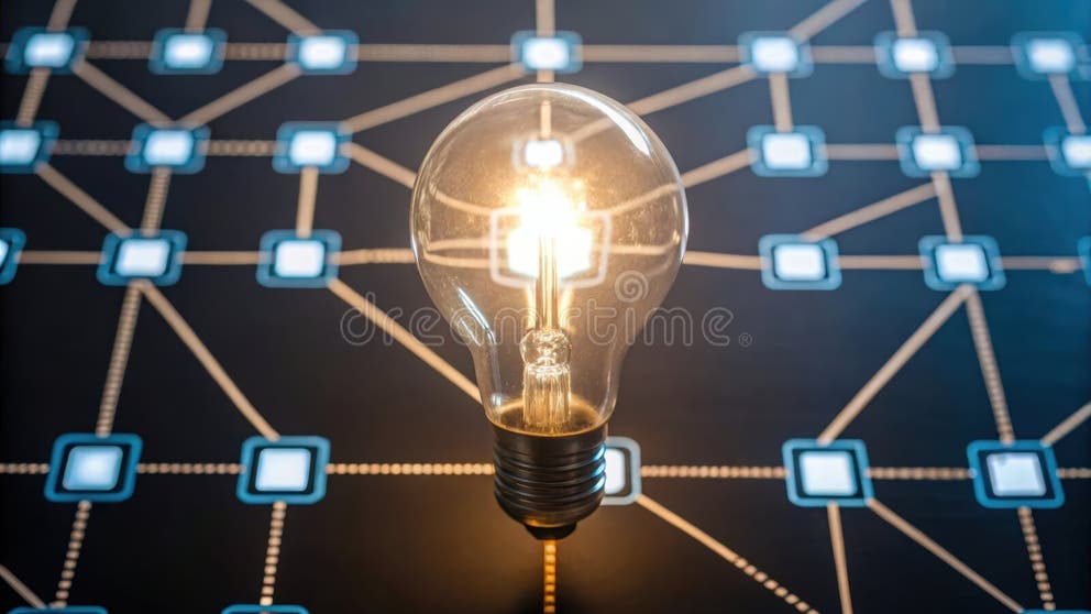 Light Bulb Integrating into a Network of Strategy Nodes Surrounded by ...