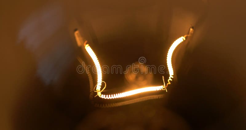 Light Bulb Isolated Filament Glow Slow Flashing Stock Video - Video of ...