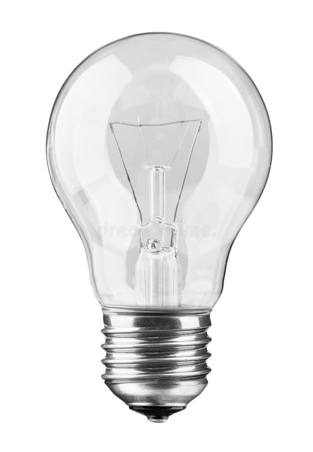 Empty Light Bulb on White Background Stock Image - Image of electricity ...
