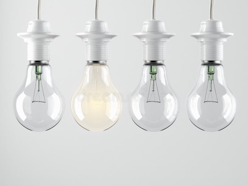 Light Bulb, Isolated, Realistic Photo Image Stock Photo - Image of lamp ...