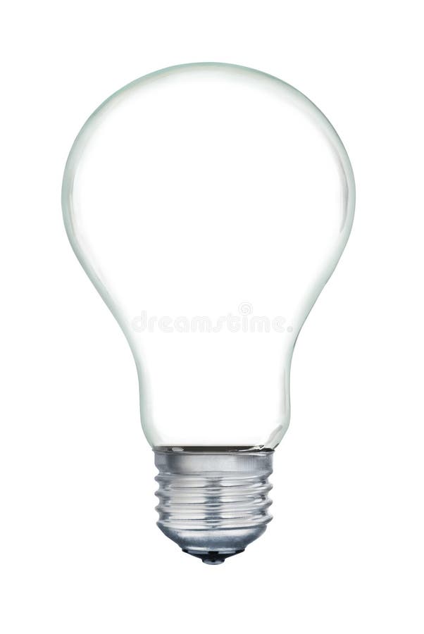 Empty Light Bulb on White Background Stock Image - Image of electricity ...