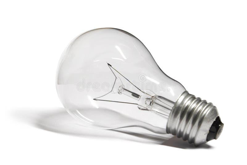 Bulb with Shadow on White Background Stock Photo - Image of aging, bulb ...